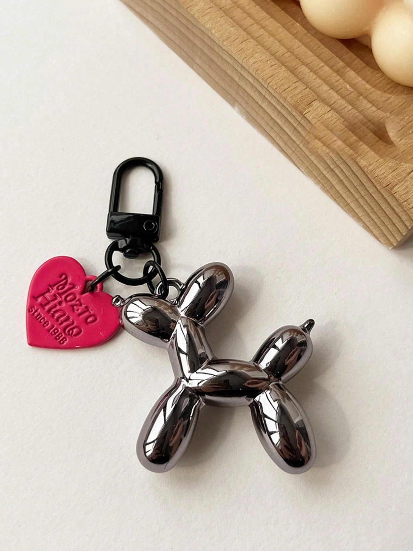Heart Balloon Dog Shaped Keychain For Couple Diy Bag Pendant | SHEIN EUR