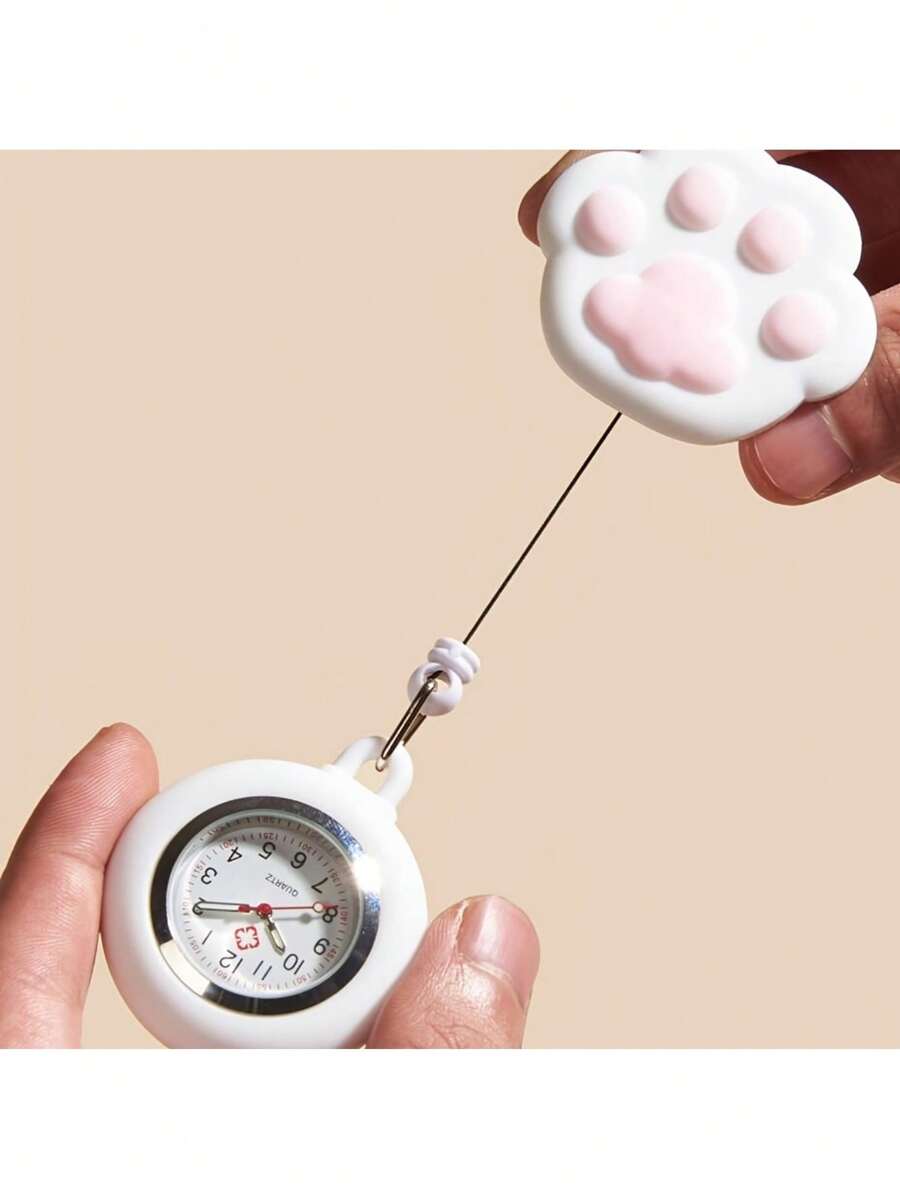 Cat Paw Nurses Watch - Digital Fob Pocket Watch with Hanging Clip for ...