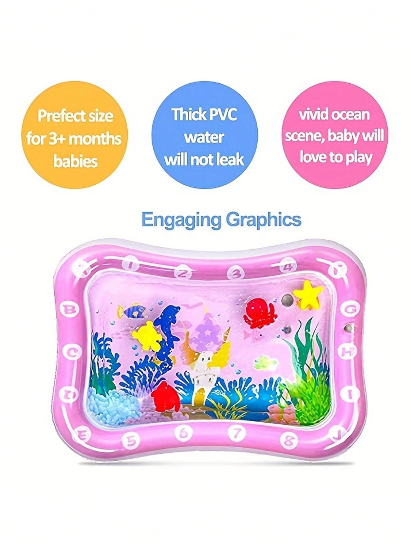 Inflatable Pat Pad, Baby Splash Pad, Suitable For Infants And Toddlers ...