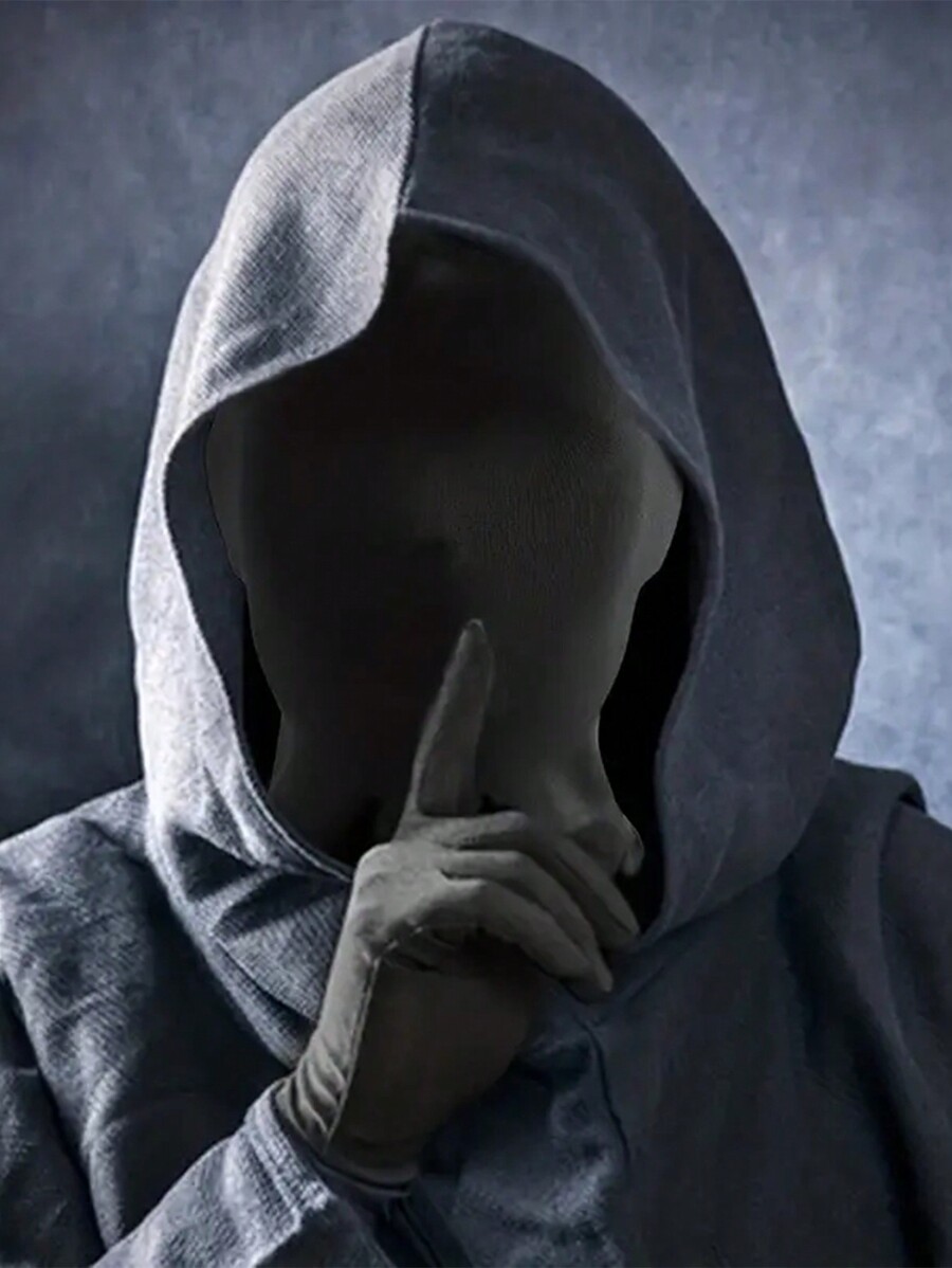 2PCS Full Face Mask Black,Cosplay Spandex Hood For Unisex Cloth | SHEIN USA