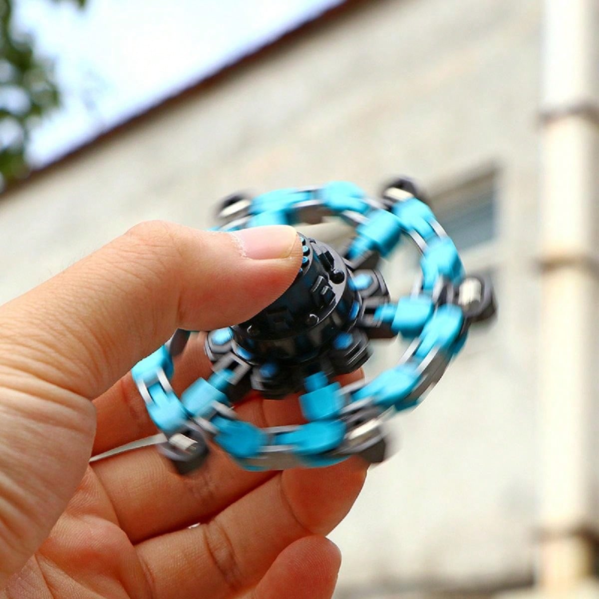 Blue 2pcs/set Random Transformable Mecha Chain Fidget Gyro Toy For ...