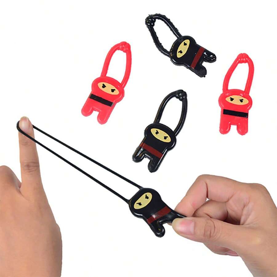 10-pack Tpr Toy Launcher Finger Ejection Toy Elastic Villain Finger Toy ...
