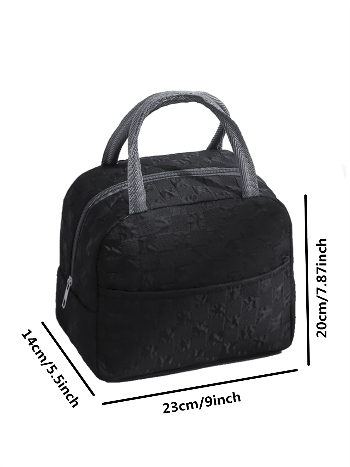 Bubble Checker Extra Thick Waterproof Lunch Bag, Black | SHEIN EUR