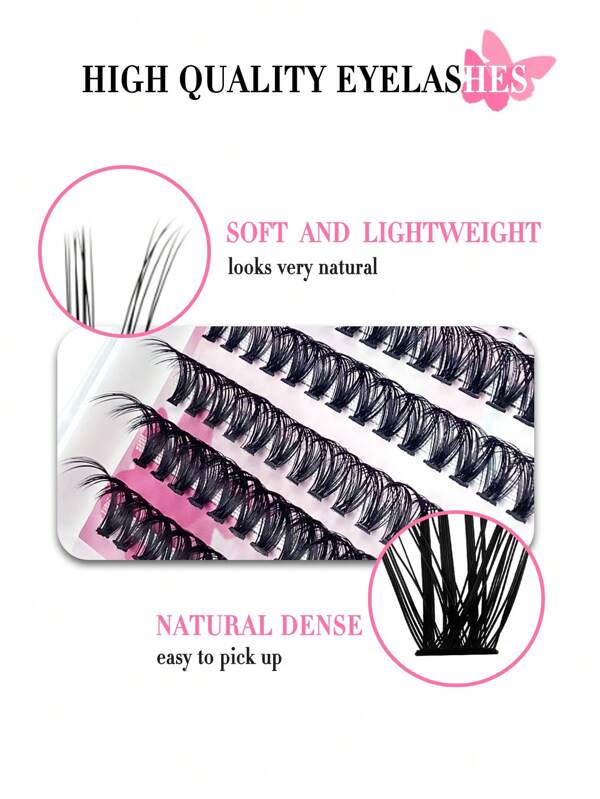 DIY Eyelash Extensions 240 Clusters 8-16MM Manga Lashes Volume ...