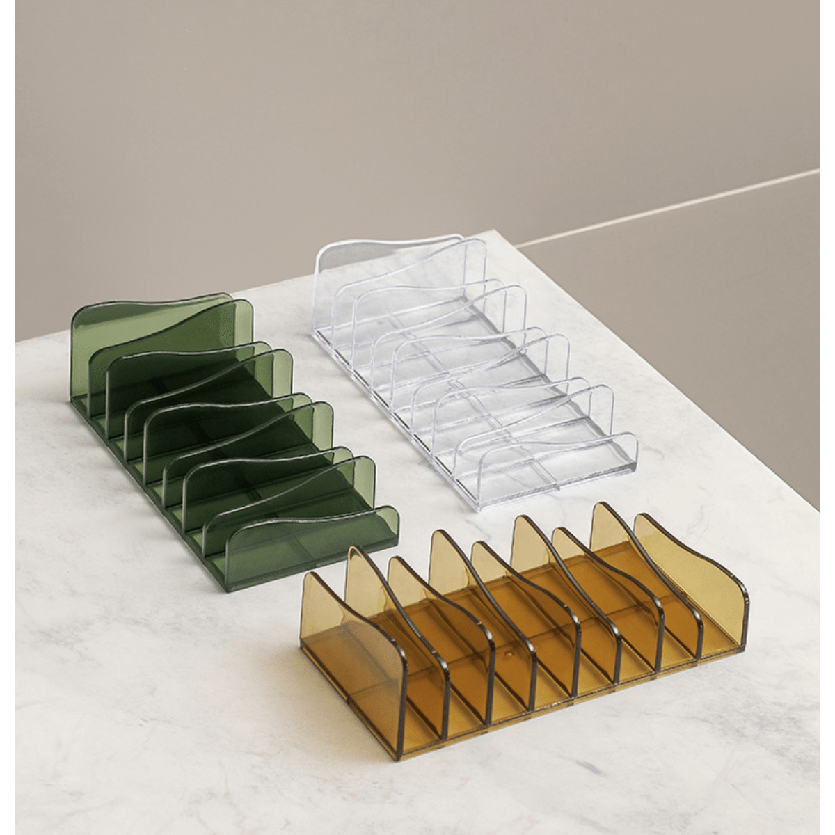 Cosmetic Desktop Organizer Rack With Transparent Powder Case, Drawer ...