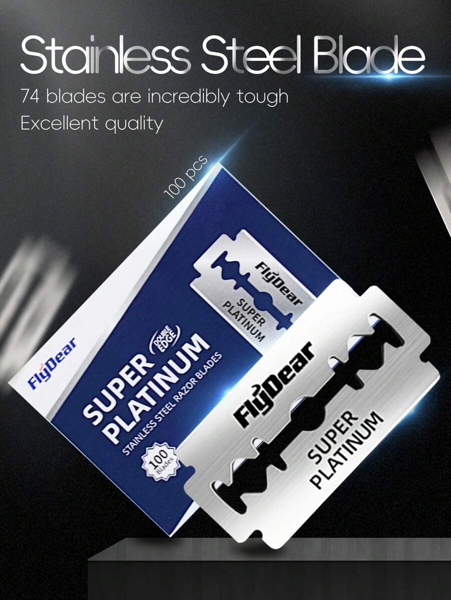 Fly Dear Razor Blades Pack Of 100, Stainless Steel Blades Manual Razor ...