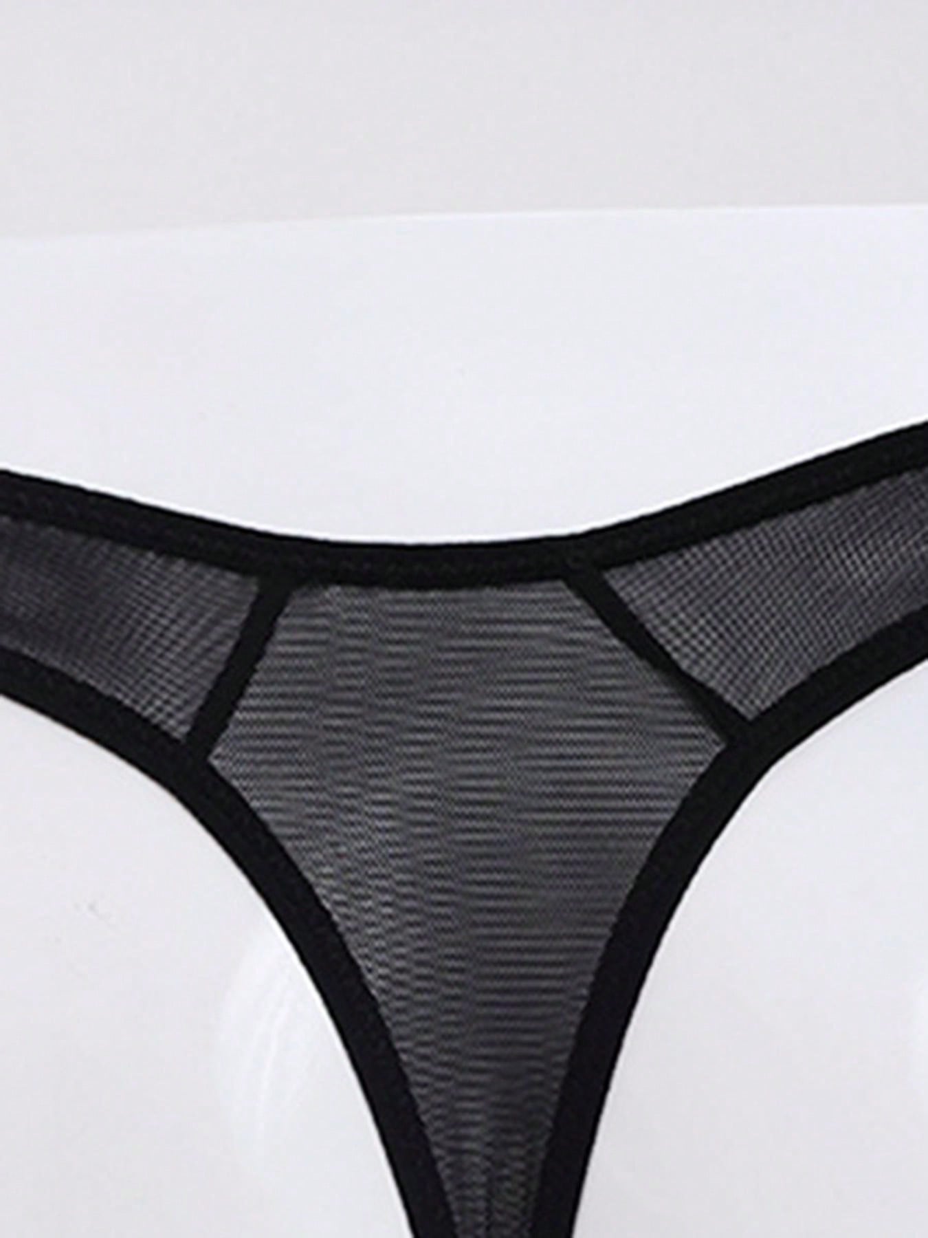 Men's Thong Bikini Underwear, Soft Silky Low Rise Hot Men's Thong ...