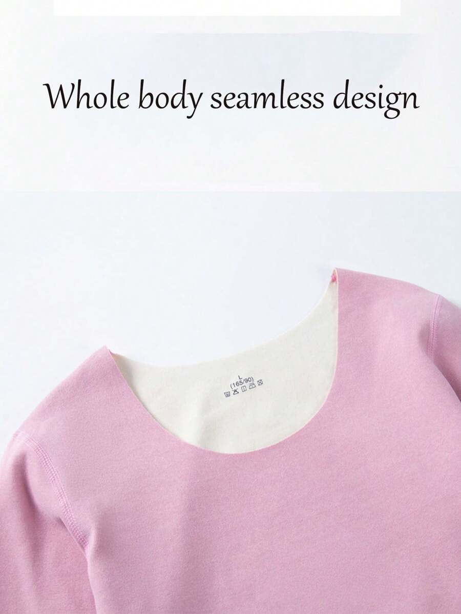 1 Set Of Women's Double-sided Cashmere Thermal Underwear Set, Ab Side ...