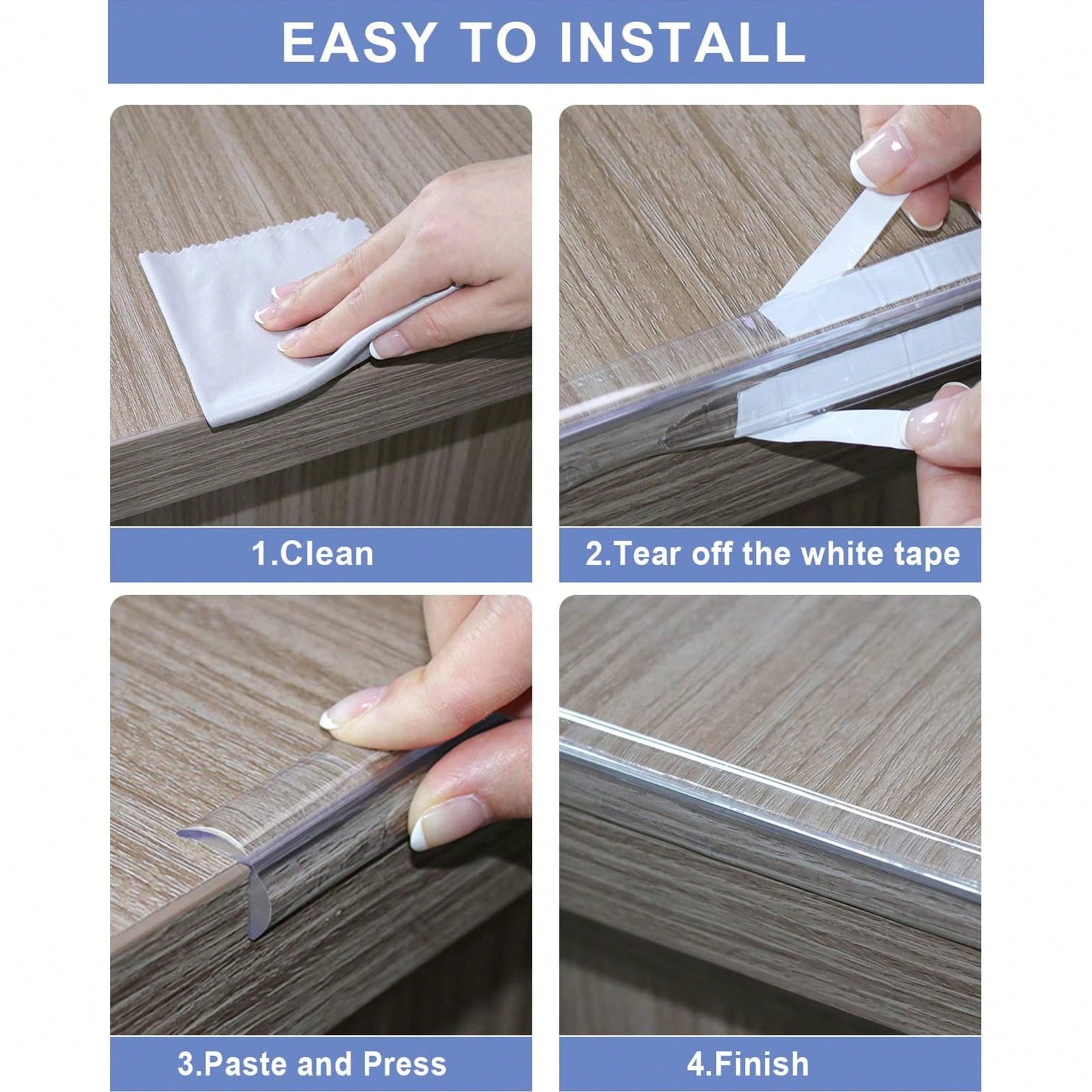 Transparent Edge Protection Tape And Silicone Corner Guards For Table ...