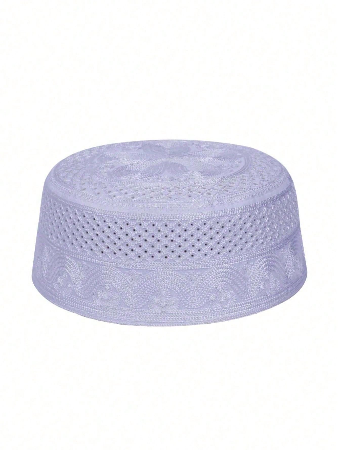 1pc Iqab Kubah White Cap Islamic Men's Prayer Hat For Hui People | SHEIN