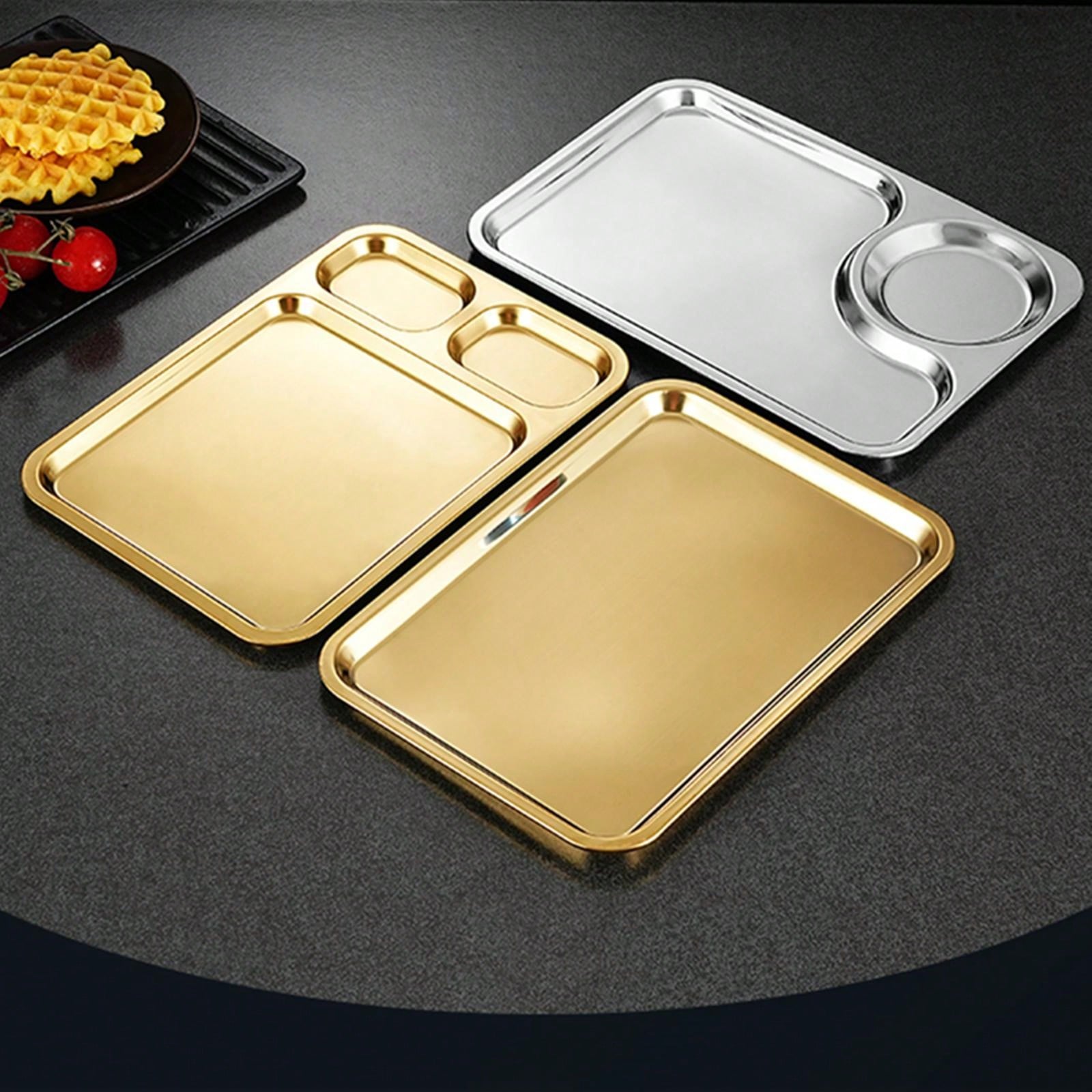Stainless Steel Square Metal Tray Korean Barbecue Tray Fruit Tray Candy ...