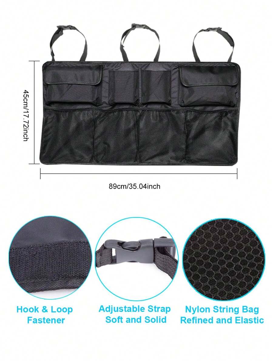 Car Trunk Organizer, Adjustable Backseat Storage Bag Net High Capacity ...