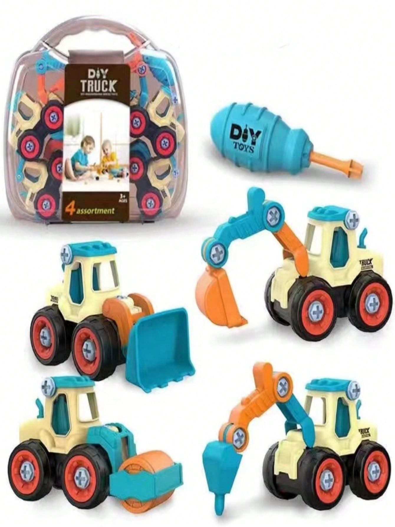 Diy Disassembly Engineering Vehicle Toy Set For Boys, Screw Assembly ...