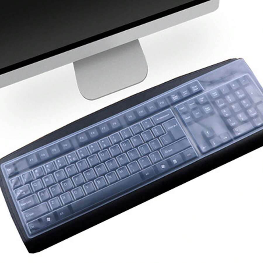 1pc Universal Desktop Keyboard Cover Waterproof And Dustproof Silicone ...
