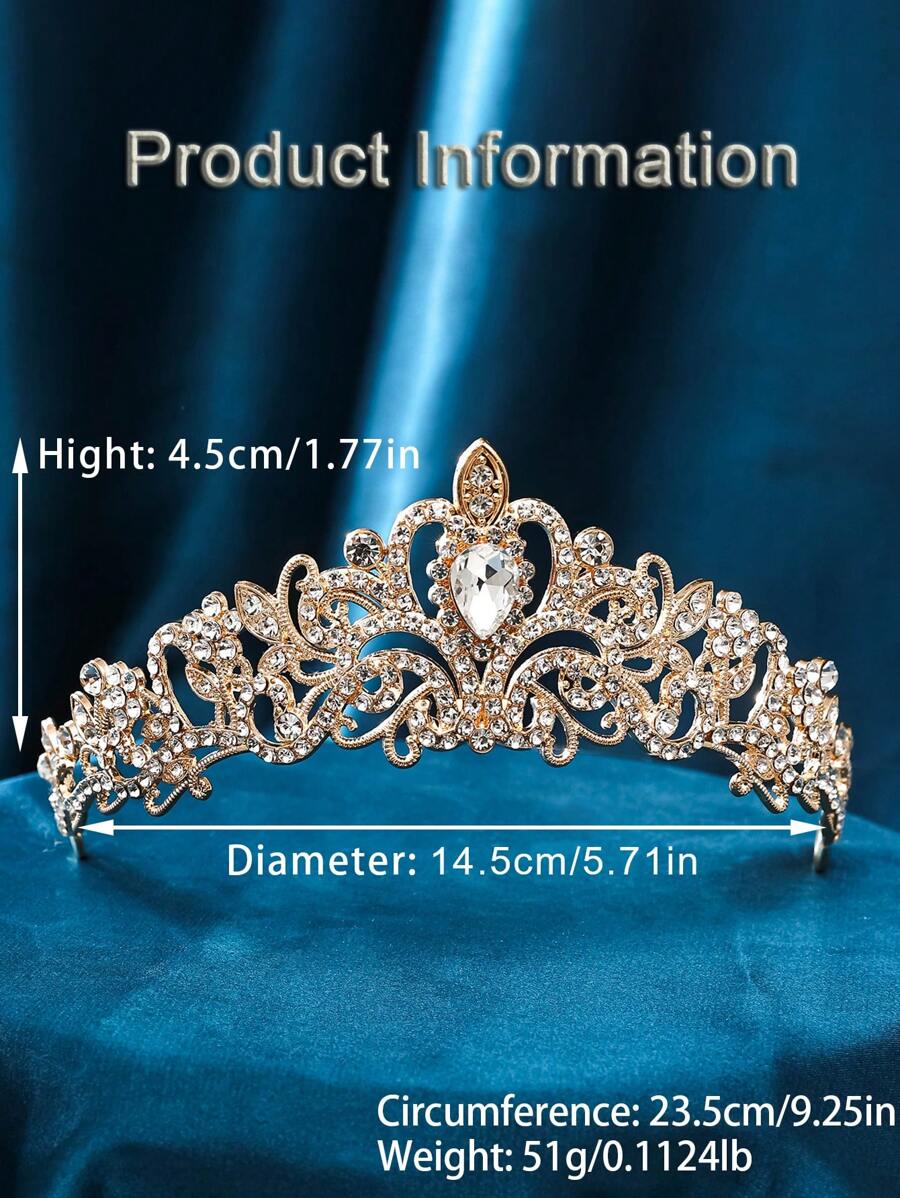 1pc Fashionable And Personalized Queen Headpiece Accessory Bridal Crown ...