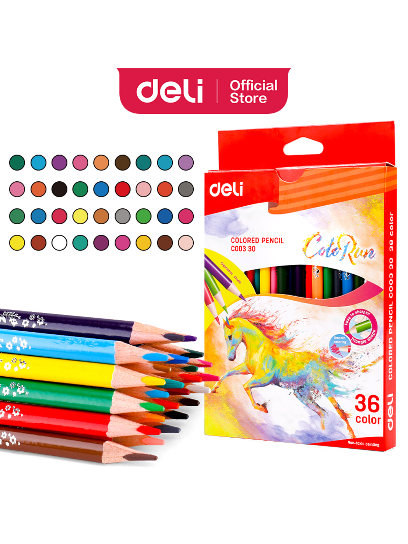 36 Colored Deli Pencils Set Artist Colored Pencils For Drawing Soft ...