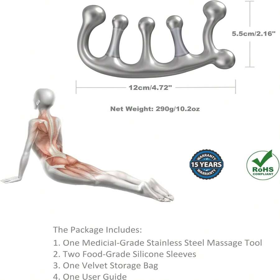 Stainless Steel Claw Massager Tool Relieve Neck Pain, Leg Pain ...