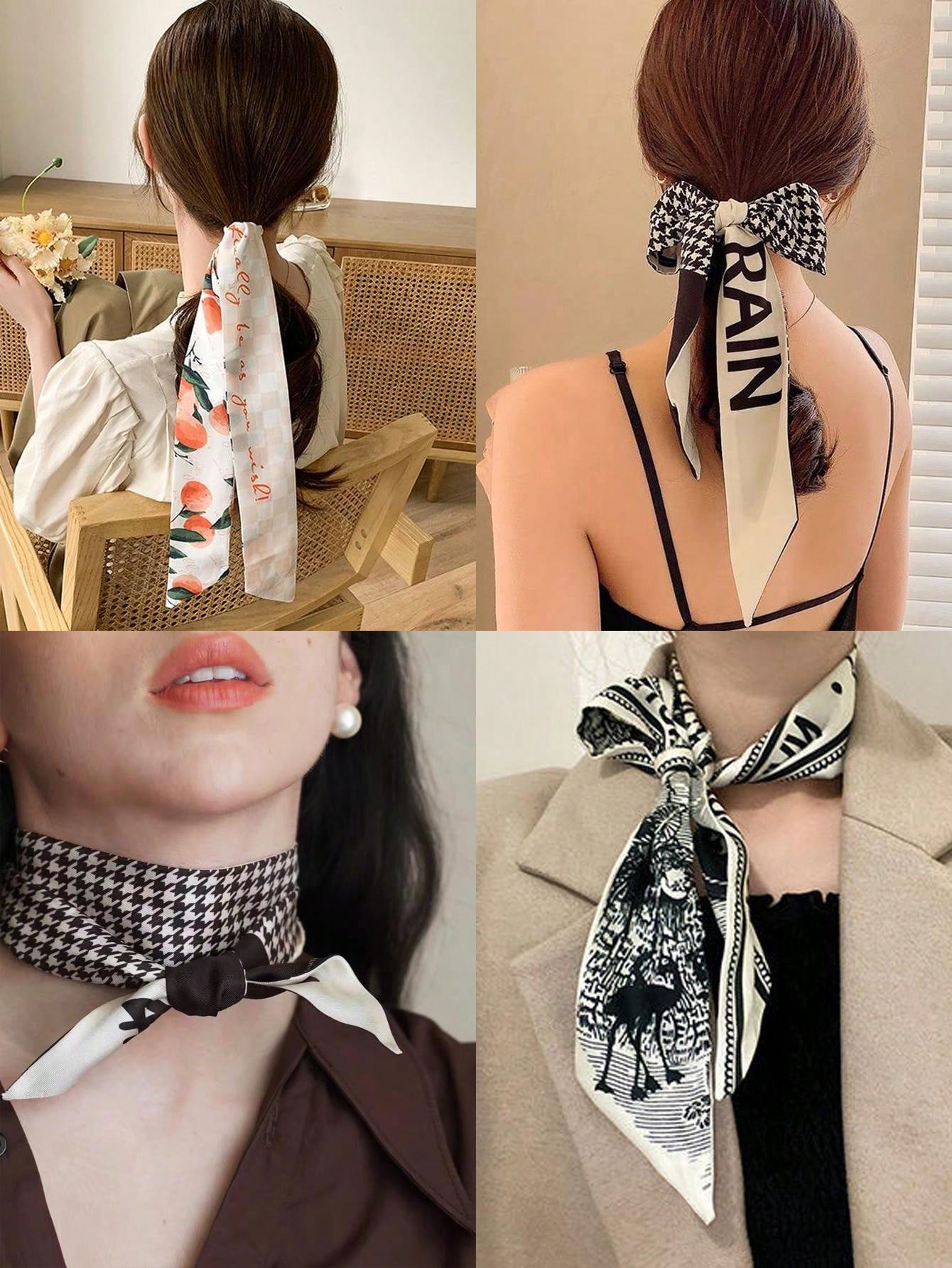 Flower Print Skinny Scarf | SHEIN USA