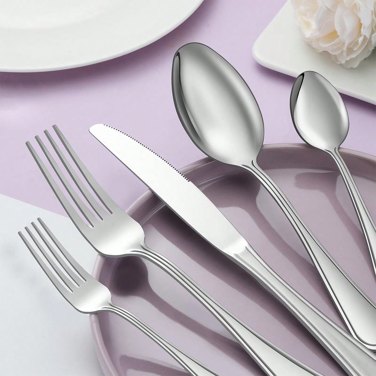 12pcs Stainless Steel Round Head & Streamlined Style Forks, 7.9 Inch ...