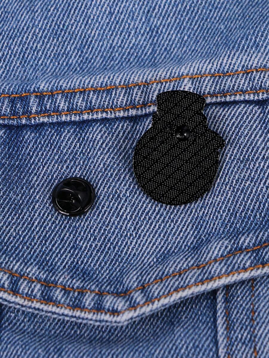 4pcs/set Gothic Style Skull & Potion Bottle Design Hard Enamel Lapel ...