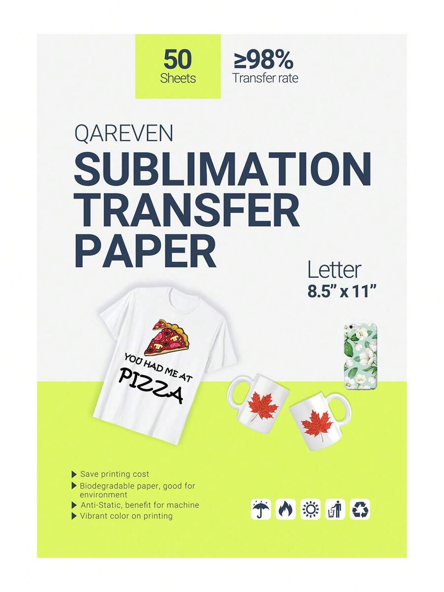50 Sheets A4 Sublimation Paper Thermal Transfer Paper Suitable For Any ...