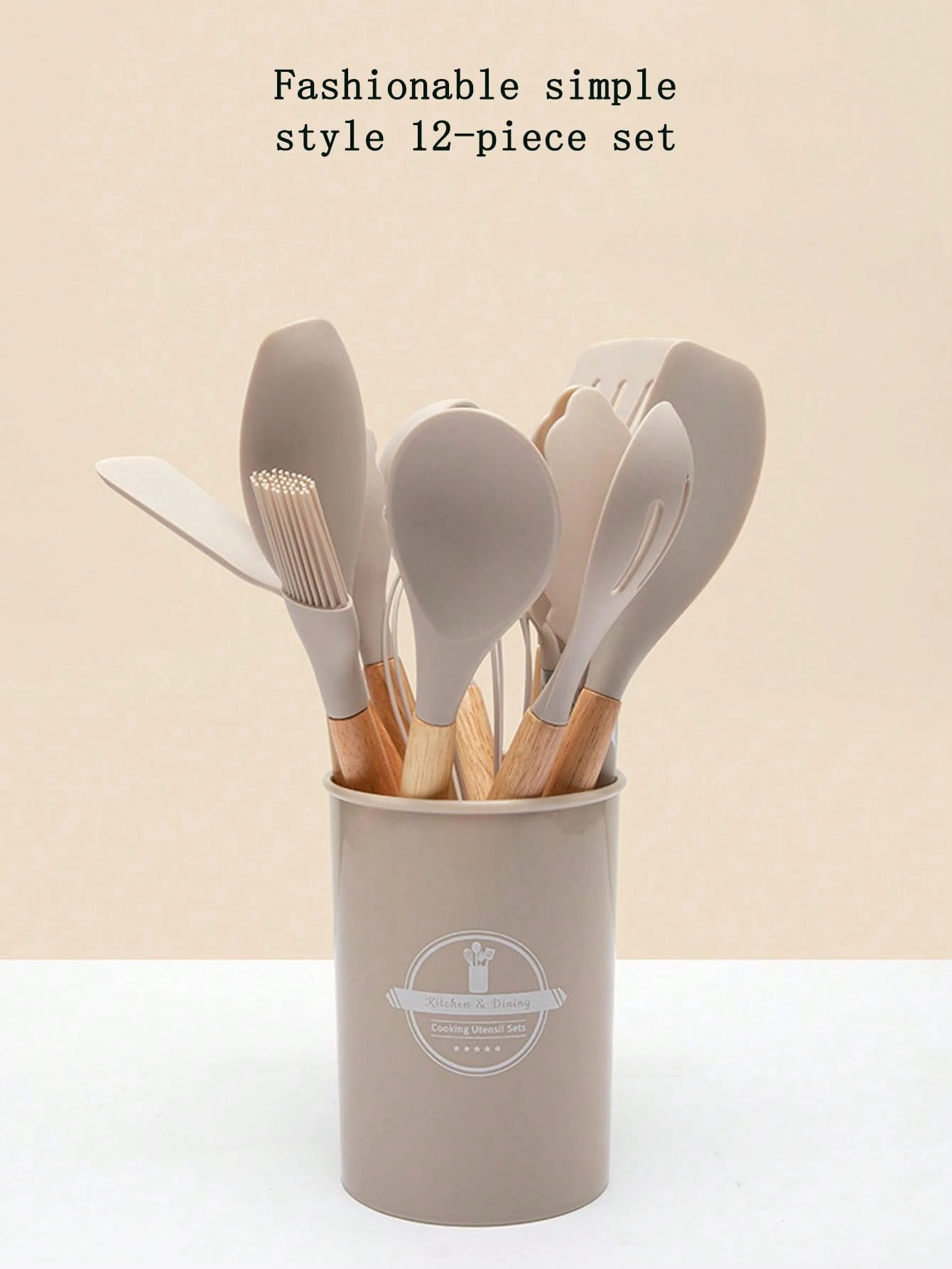 12 pieces/set of simple wooden handle multi-purpose kitchen tools ...