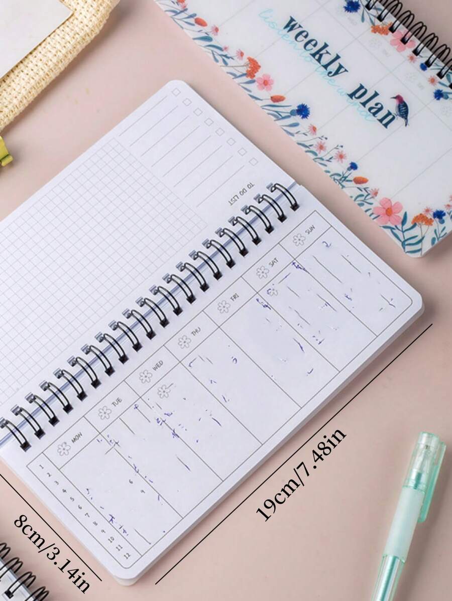 1pc 50 Sheets Tear-off Weekly Planner Notebook With Botanical & Moon ...