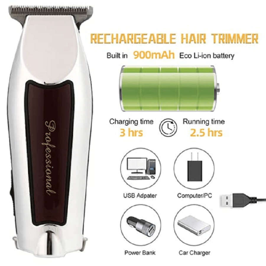 Máquina Profesional Recargable Para Cortar Y Recortar Pelo Eléctrica ...