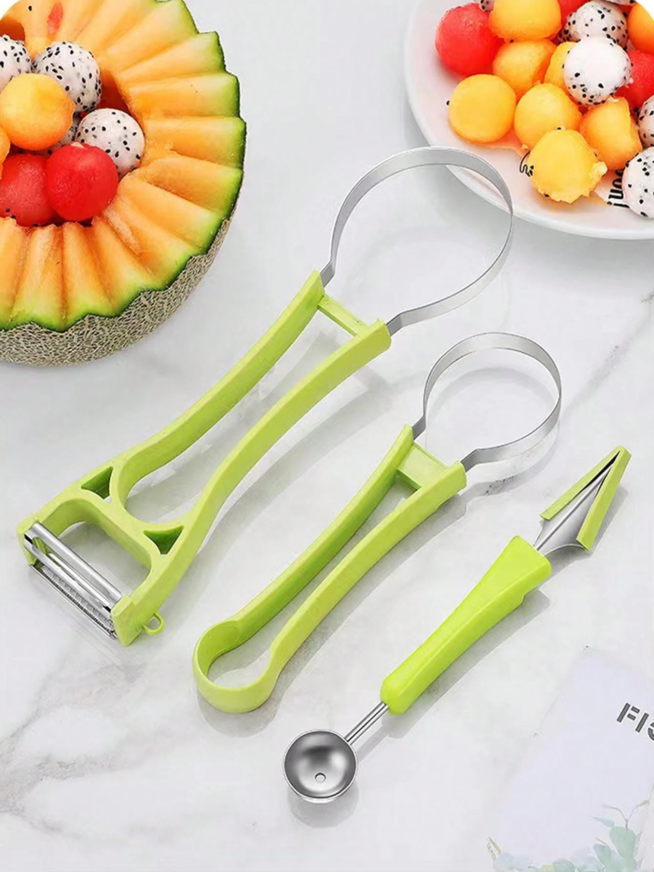 1pc Fruit Platter Knife Set Including Melon Ballers, Carving Knives ...