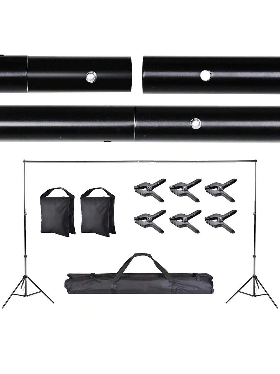 Backdrop Stand 10 X 7ft/3m X 2.1m Adjustable Parties Background Support ...