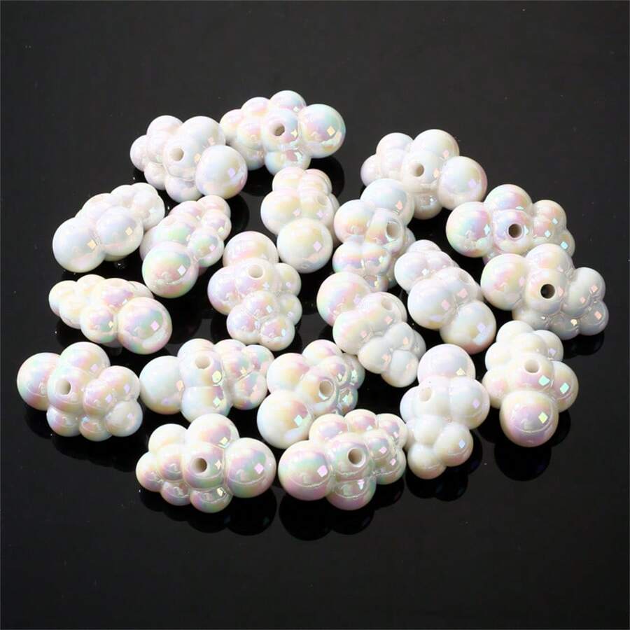 10pcs 18x25mm Sky Aurora Cloud Beads With Uv Coating & Colorful Film For Diy Decoration | SHEIN USA