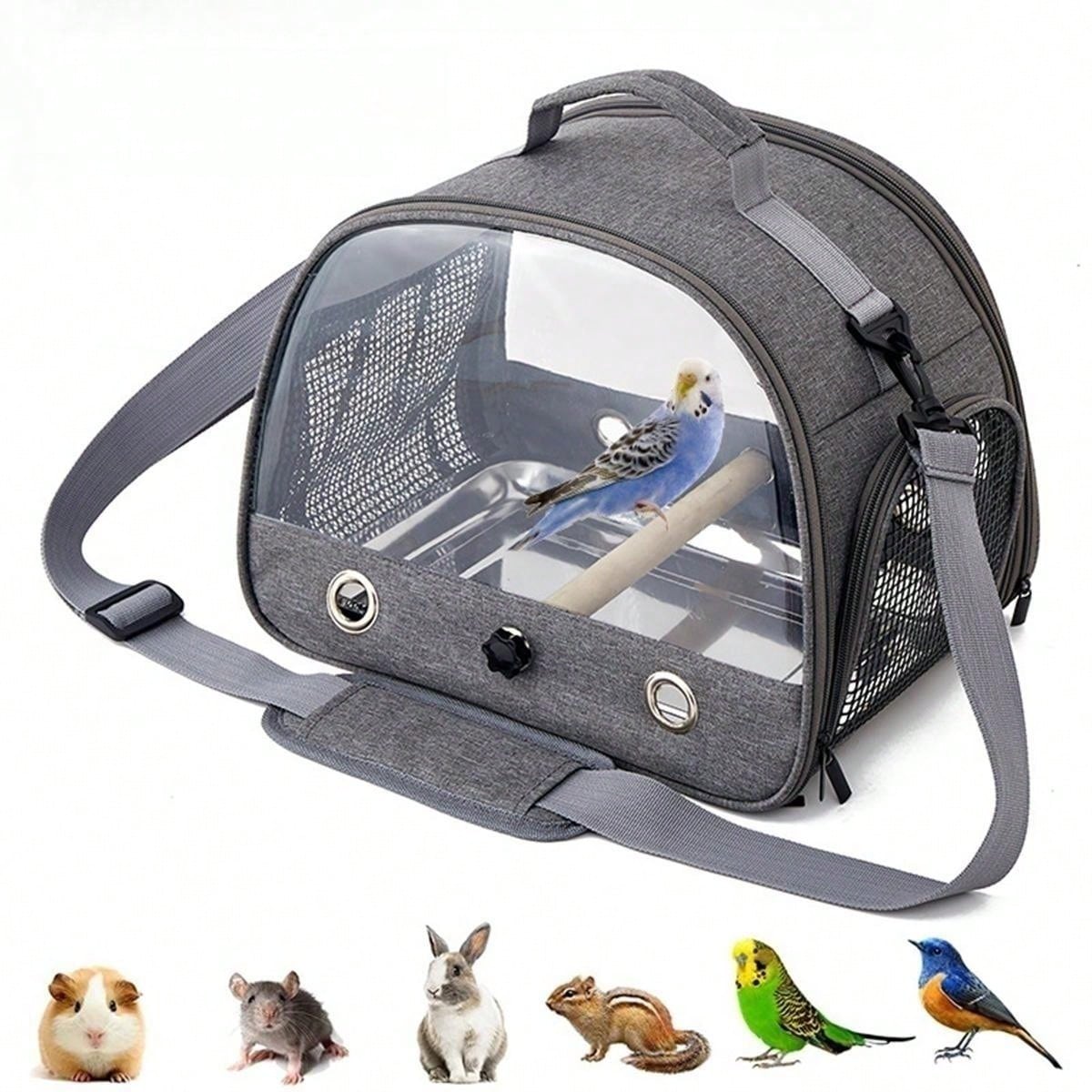 Bird Carrier Bag, Bird Travel Cage with Stand, Small Bird Carrier for ...