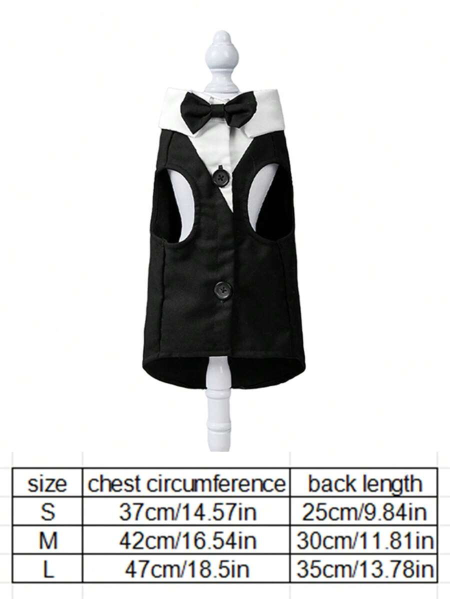 1pc Pet Suit Cat/dog Classic Formal Wedding Suit With Bowtie For Summer ...