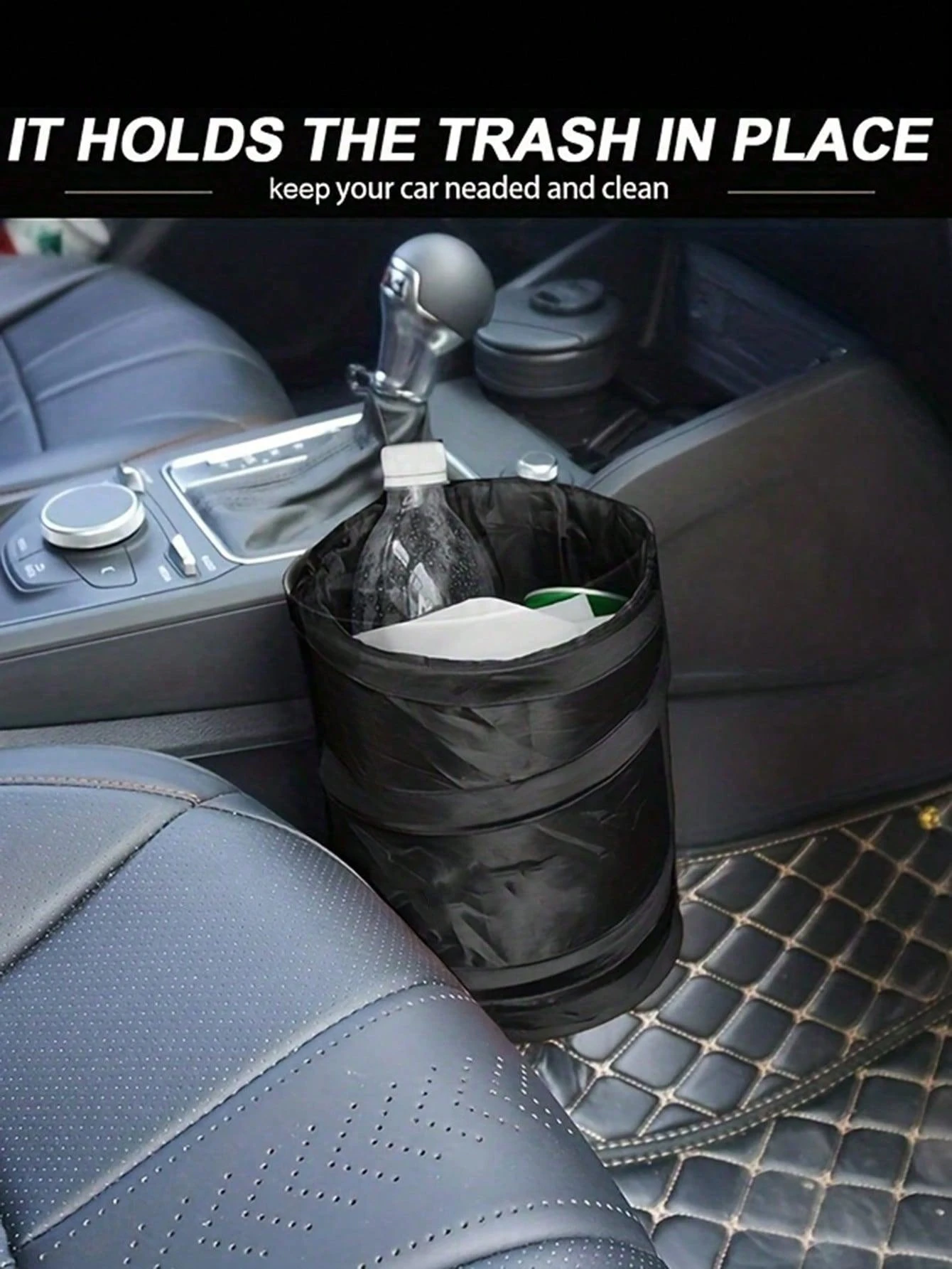 1pc Car Trash Bin, Car Seat Back Hanging Garbage Bag, 5.91*7.87inch ...