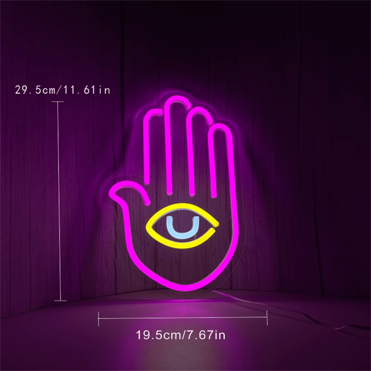 1pcs hand eye neon signs, personalized back neon signs, decorative ...