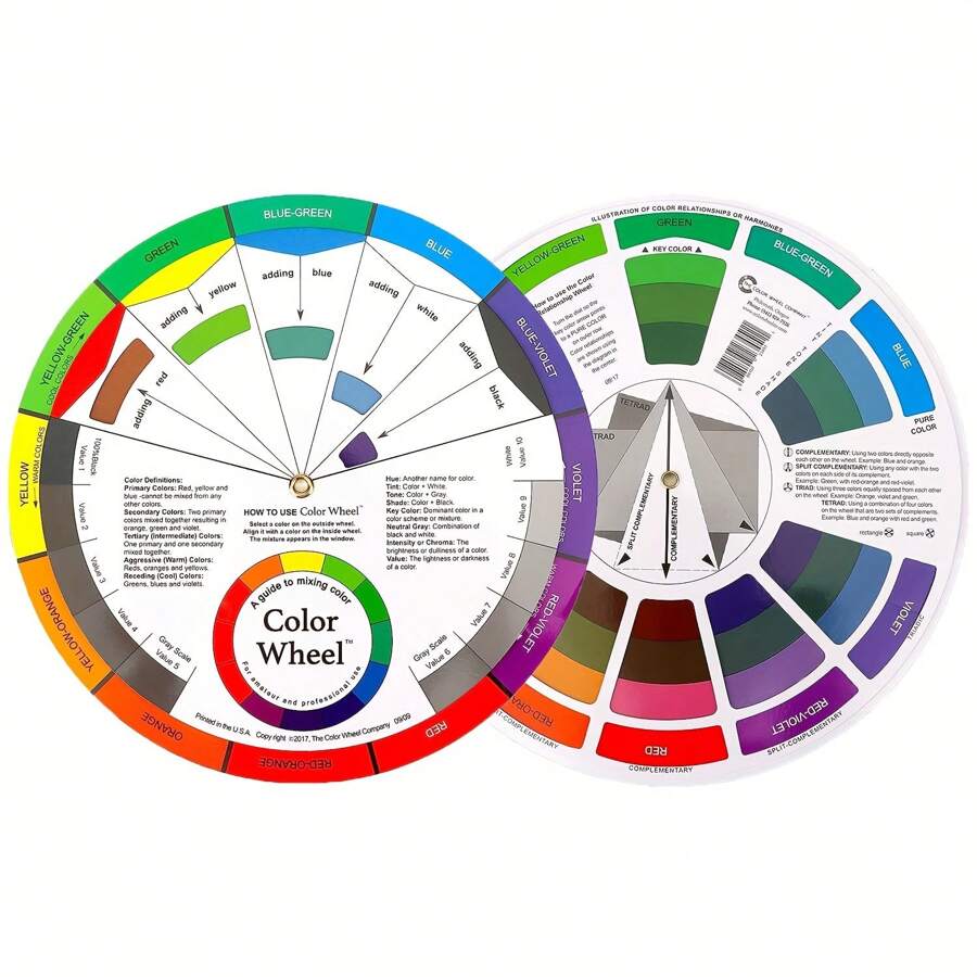 Creative Color Wheel, Paint Mixing Learning Guide Art Class Teaching ...