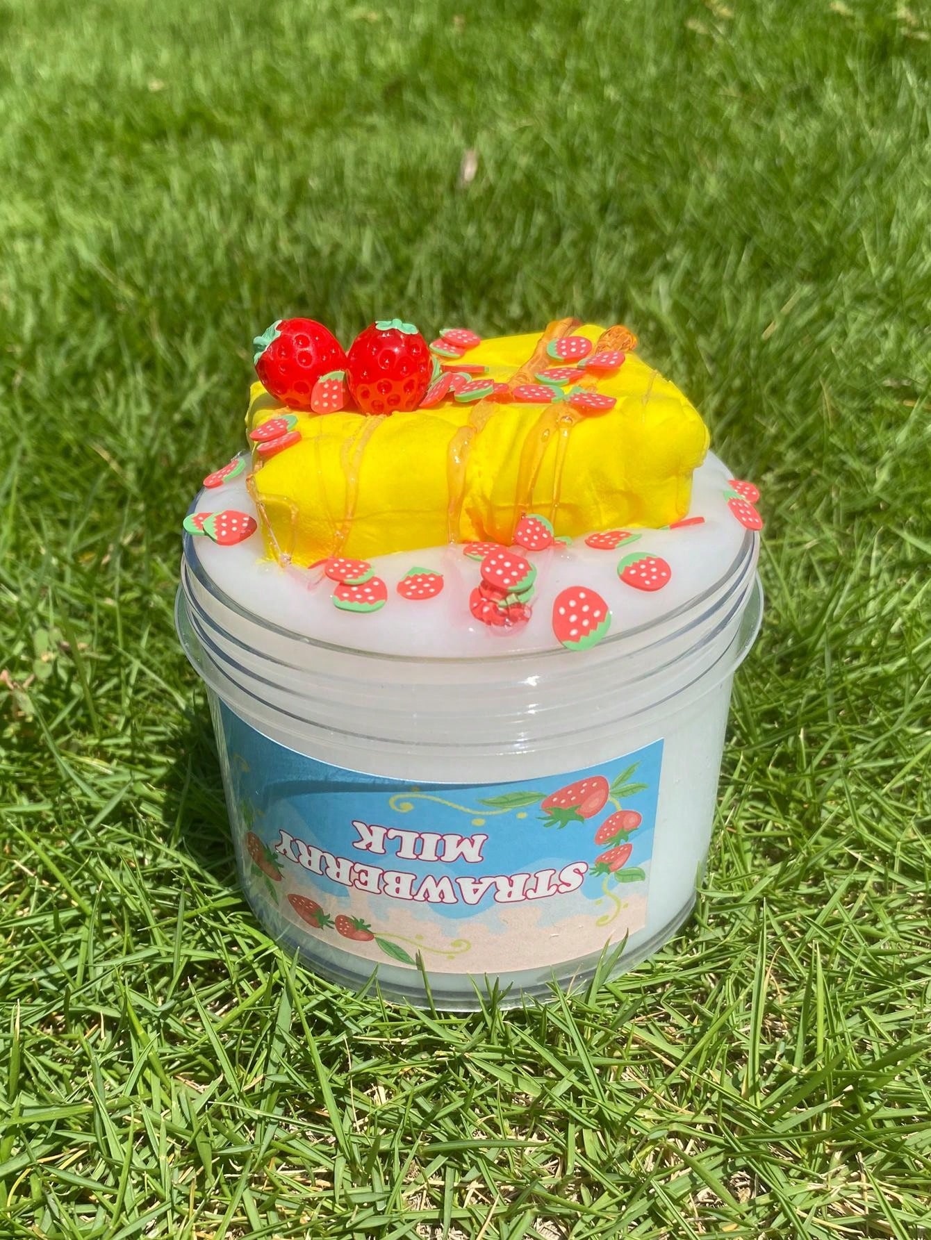 1set 230ml Strawberry Yellow Diy Slime Kit, Featuring Mousse Cow Glue ...