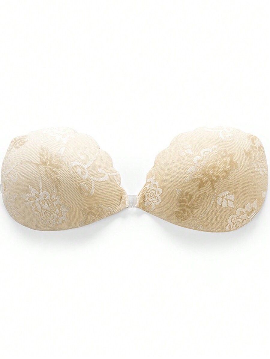 1pc Skin-Colored Lace Invisible Push-Up Sticky Bra, Randomly Comes With ...