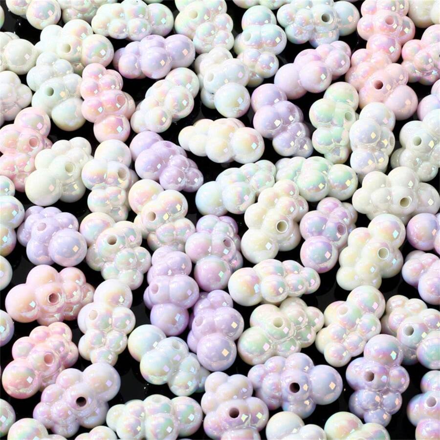 10pcs 18x25mm Sky Aurora Cloud Beads With Uv Coating & Colorful Film For Diy Decoration | SHEIN USA