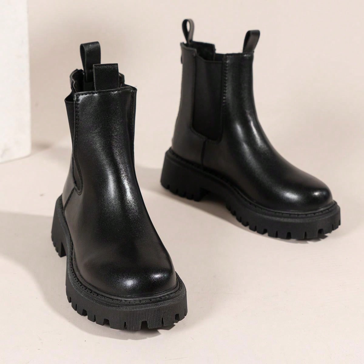 Vintage Style Women's Elastic Ankle Boots Chelsea Booties | SHEIN