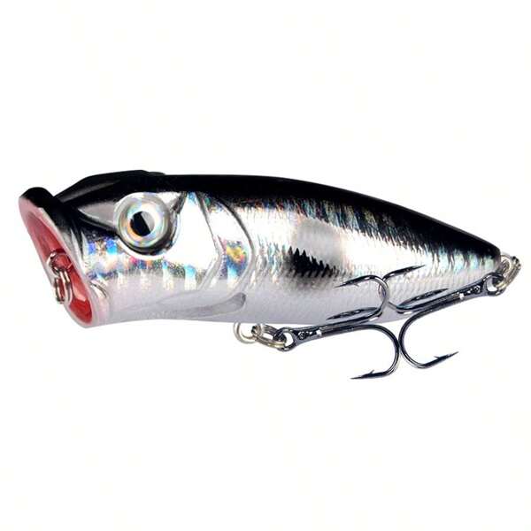 Popper Fishing Lures 6.5cm 12g Hard Bait Artificial Topwater Bass Trout ...