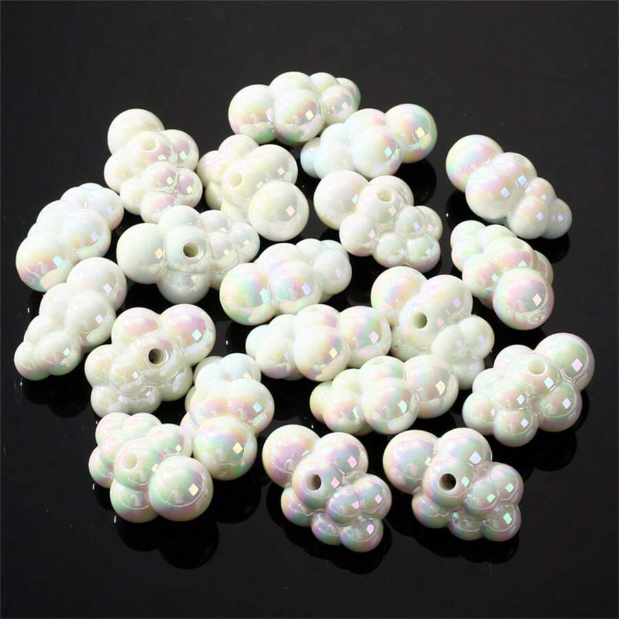 10pcs 18x25mm Sky Aurora Cloud Beads With Uv Coating & Colorful Film For Diy Decoration | SHEIN USA