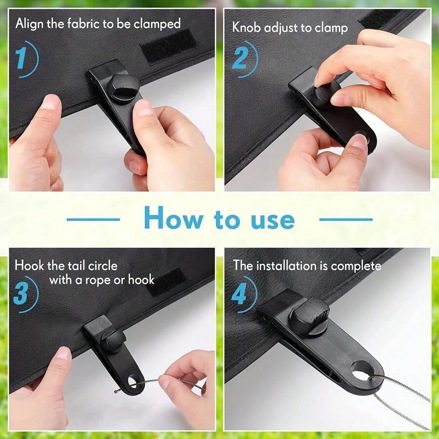 6pcs Heavy Duty Lock Grip Tarp Clamps Tarp Clips Pool Awning Fasteners ...