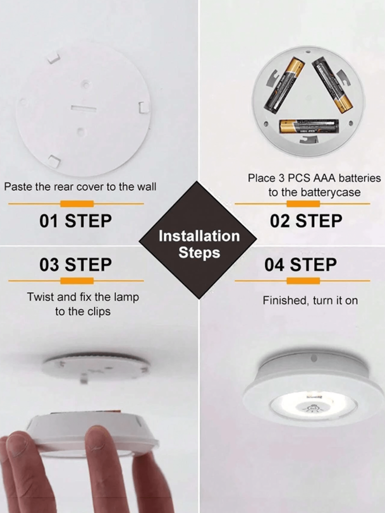 1/3/6 pcs Remote Controlled & Touch Controlled Night Light, Smart ...