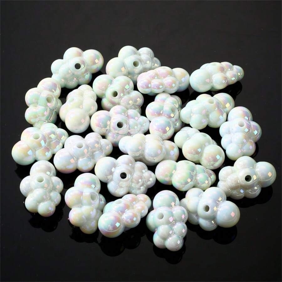 10pcs 18x25mm Sky Aurora Cloud Beads With Uv Coating & Colorful Film For Diy Decoration | SHEIN USA
