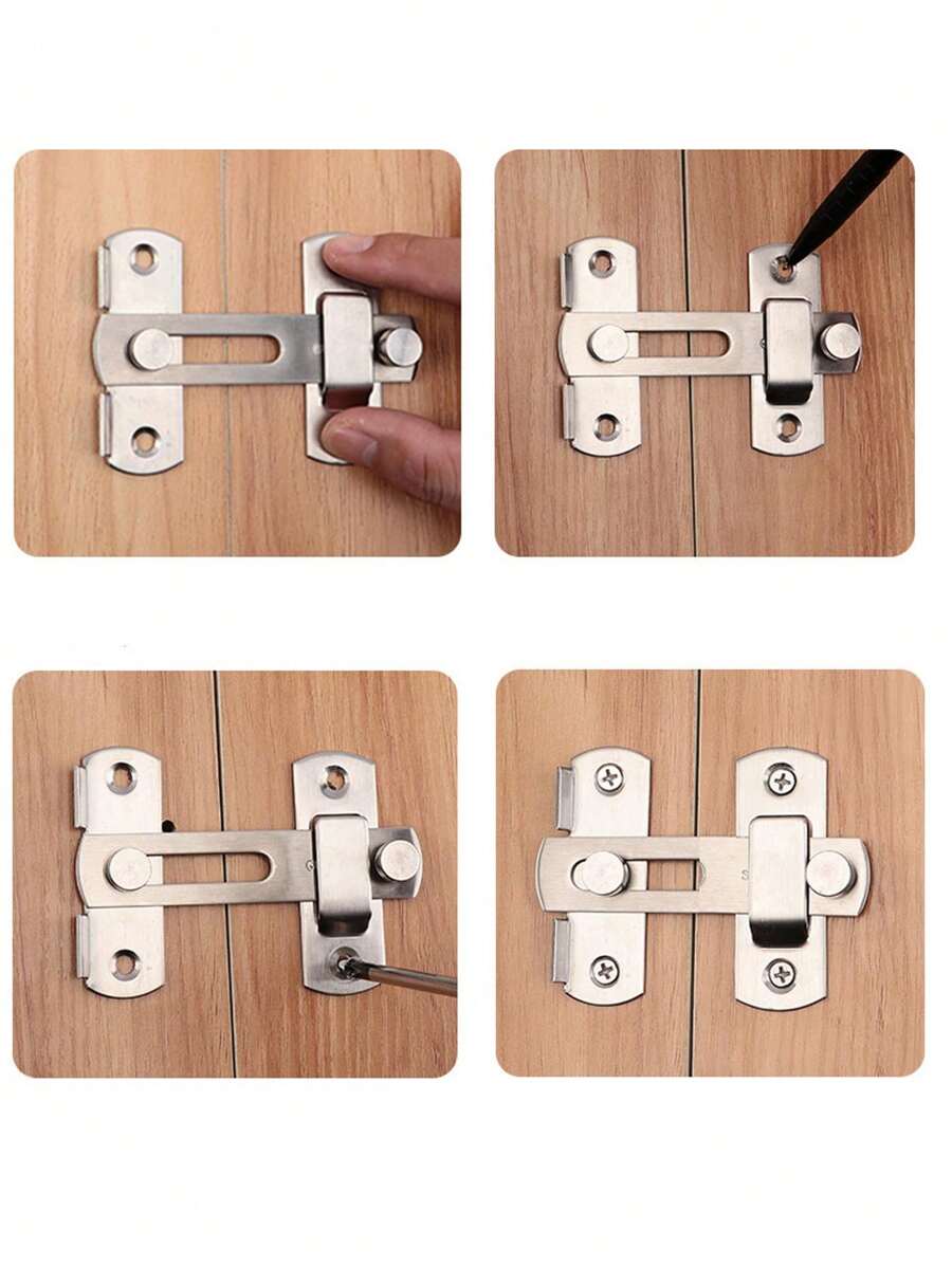 1pc Barn Door Latch, 180 Degree Stainless Steel Door Latch Lock ...