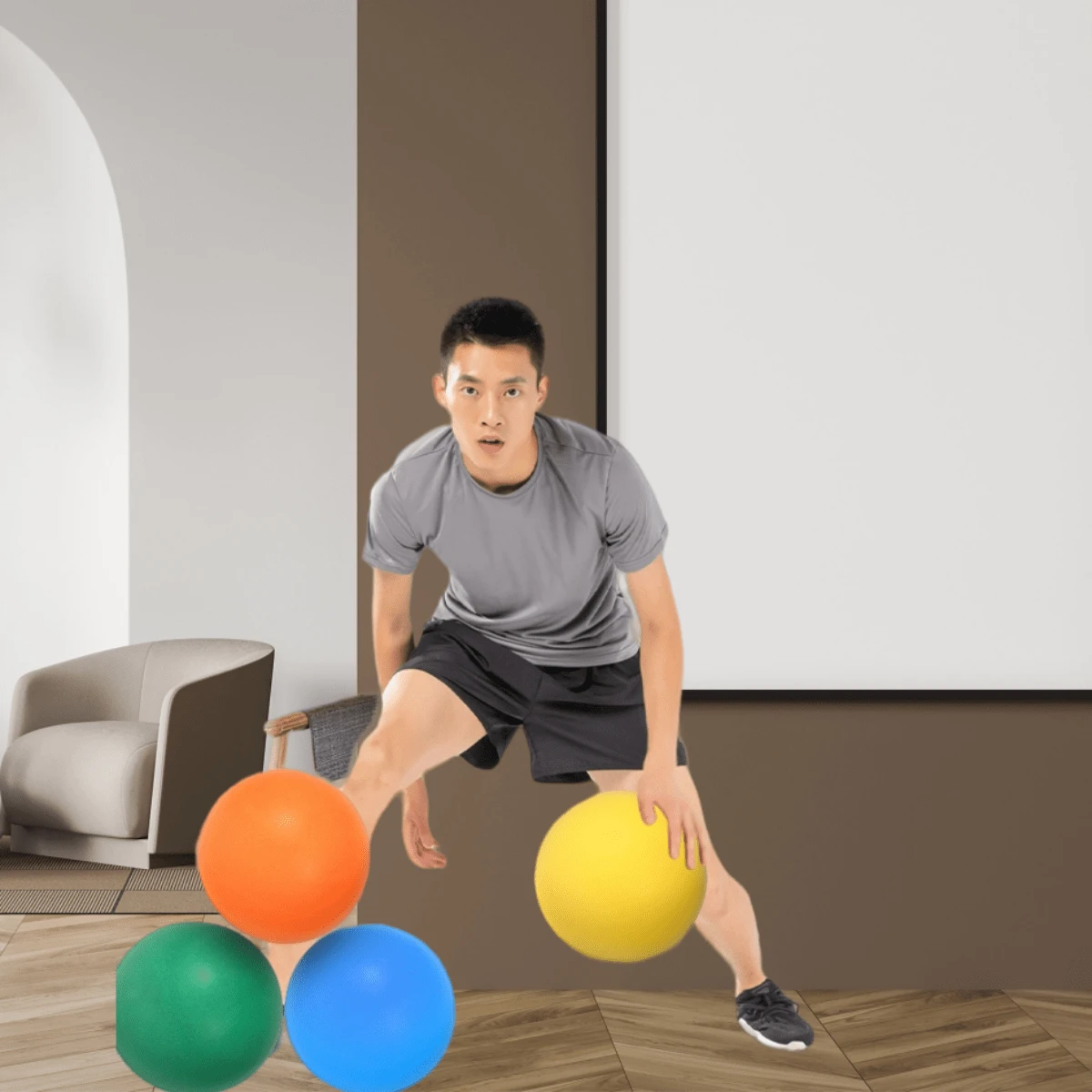 A quiet basketball that can be played indoors, a soft foam ball sponge ...