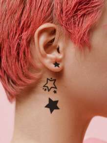 9pcs/set Black Celestial Body, Butterfly, Paw Print, Music Note, Heart ...