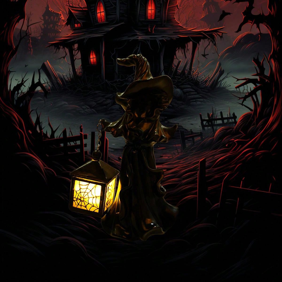 Halloween Witch & Ghost Led Decoration For Home, Designed As A ...