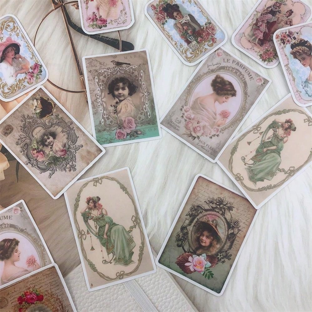 3 Types Of Vintage Beauty Stickers, Medieval Lady Aesthetic Stickers ...